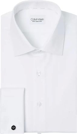 Calvin Klein Homme, Chemises, Blanc, Taille: 4XL Dress Shirt