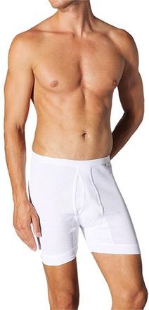 Schiesser Herren Shorts weiß Reine Baumwolle unifarben