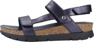 Panama Jack Femme, Chaussures, Bleu, Taille: 38 EU Sandales plates brillantes