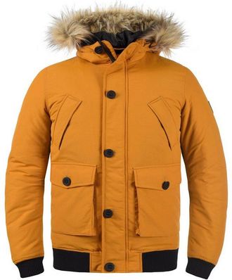 Solid Winterjacke SDFrio Winterjacke mit Kapuze und abnehmbarem Kunstell