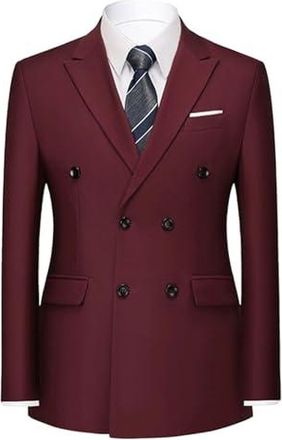 Generic Veste Blazer Homme crois&eacute;e, Veste de Costume Business, Blazer Classique habill&eacute;, de Sport