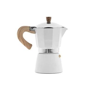 BOJ Cafetière Moka italienne HOLA Blanche en aluminium (6 Tasses / 300ml)