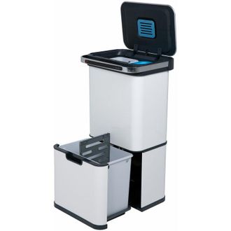 SVITA Svita - Sensor-M&uuml;lleimer 60L Selbstreinigungsfunktion und Aktivkohle-Filter Wei&szlig;