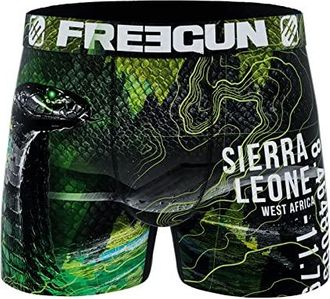Freegun Boxer Homme en Microfibre Recyclé Thème Animaux (S, Snake 22)