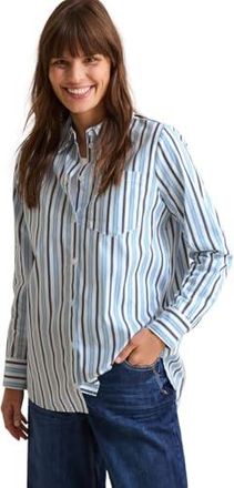 Cecil B345316 Chemisier Long rayé, Bleu Clair Frais, XL Femmes
