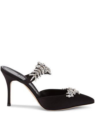 Manolo Blahnik mules Lurum 90 mm - Noir
