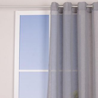 Sch&ouml;ner Leben &Ouml;sengardine Leinenoptik Uni grau 140x260cm