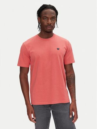 Wrangler T-Shirt Sign Off 112362687 Rot Regular Fit