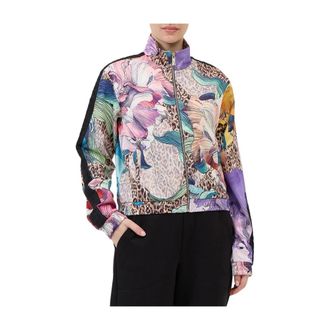 Just Cavalli Blumige Rei&szlig;verschlussjacke - - Jackets - Damen - Mehrfarbig - S