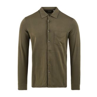 Aspesi Homme, Chemises, Vert, Taille: L Cotton Jersey Shirt