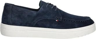 Tommy Hilfiger Homme, Chaussures, Bleu, Taille: 43 EU Suede Stitch Toe Hybrid