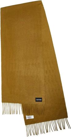 Calvin Klein Wollschal in Hellbraun mit Logo