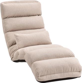 HOMCOM Canapé Paresseux chauffeuse 1 Place Fauteuil Convertible Fauteuil lit avec Dossier et Appui-tête réglables sur 5 Positions pour Salon Chambre et Burea