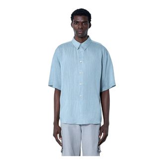 Our Legacy Homme, Chemises, Bleu, Taille: 2XL Chemise Tissée à Rayures Géo