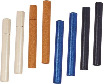 Valiclud 8 St&uuml;ck Praktische R&auml;ucherst&auml;bchen Aufbewahrungsr&ouml;hren aus Papier Tragbare Sch&uuml;tzende Duftst&auml;bchen Beh&auml;lter in Beige Blau Gelb und Schwarz f&uuml;r Zuhause