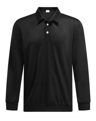 AlltheMen Poloshirt Regular Fit Langarm-Poloshirt mit Polokragen