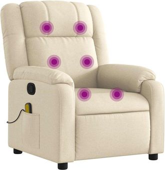 vidaXL Massagesessel Creme Stoff Vidaxl