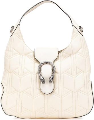 Gucci Hobo Bags - Quilted Leather Dionysus Web Hobo - Gr. unisize - in Weiß - für Damen