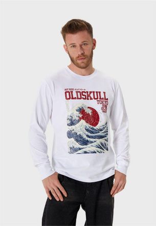 Oldskull Langarmshirt Asian Big W (1-tlg) mit coolem Print