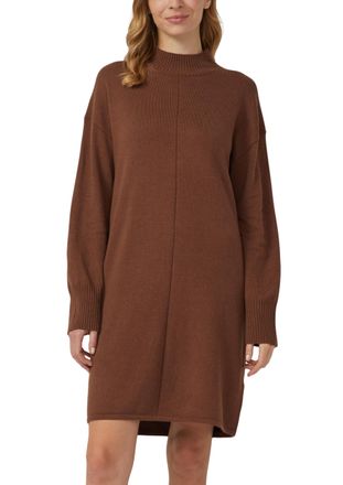 s.Oliver Kurzes Strickkleid mit Stehkragen und Naht-Details