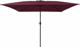 vidaXL Vidaxl - Parasol de jardin Rouge, Noir 295 x 295 x 245 cm