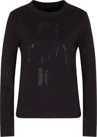 A|X Armani Exchange Femme, Pulls, Noir, Taille: 36 FR SweaT-shirt ras du cou