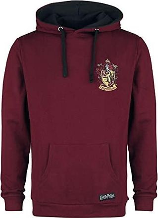 Harry Potter Gryffondor Homme Sweat-Shirt à Capuche Bordeaux XXL 100% Coton Regular/Coupe Standard