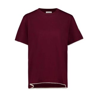 Moncler Trim T-Shirt - - Tops - Damen - Rot - L