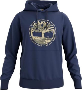 Timberland TB0A6KBQ Sweat-shirt pour homme avec capuche, Kennebec River Tree Logo, Bleu marine, XXXL