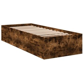 vidaXL Bettgestell ohne Matratze R&auml;uchereiche 75x190 cm Holzwerkstoff vidaXL