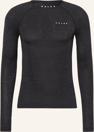 Falke Funktionswäsche-Shirt Wool-Tech Mit Merinowolle schwarz