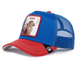 Goorin Brothers Trucker Cap Buffalo Fan Royalblau Rot, Size:OneSize