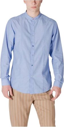 Gianni Lupo Homme, Chemises, Bleu, Taille: 3XL Gl201Wl Long-sleeve Shirt