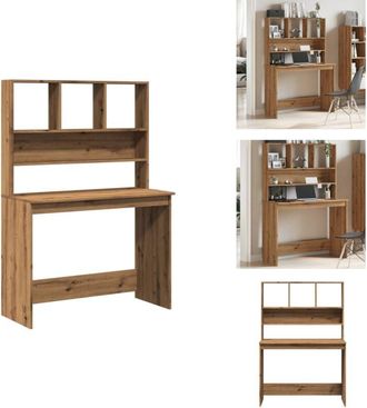 vidaXL Vidaxl - Bureau avec &eacute;tag&egrave;res ch&ecirc;ne artisanal Bois ding&eacute;nierie - Bureau - Bureaux - Bureau Dordinateur - Bureau D&eacute;tude