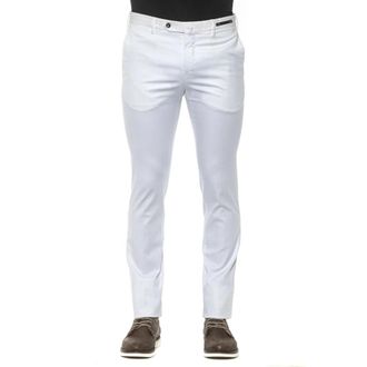 Pantaloni Torino Super Slim Herrenhose mit Knopf- und Rei&szlig;verschluss - - Trousers - Herren - Wei&szlig; - 2XL