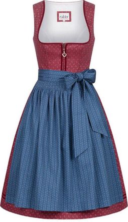 N&uuml;bler Trachtenkleid Midi Dirnd Gesr in Bordo von N&uuml;bler