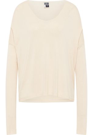 Dreimaster Dreimaster Strickpullover Damen Wollwei&szlig;