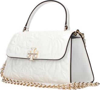 Tory Burch Leather Top Handle Bag - White