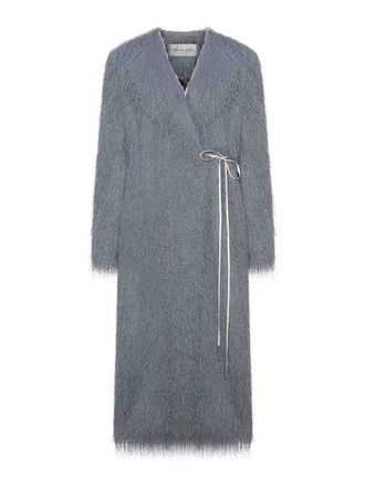 Dries Van Noten Manteau Long - Gris