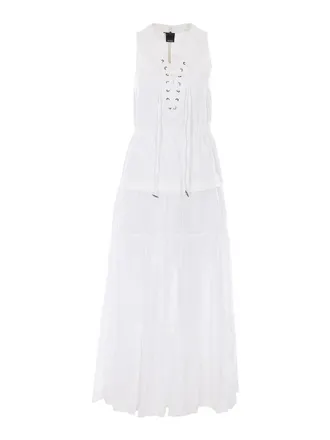 Pinko Robe Au Genou - Blanc