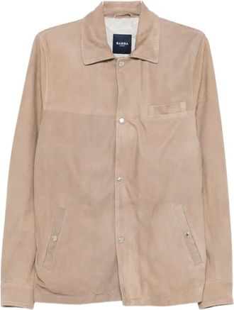 Barba Homme, Vestes, Beige, Taille: L Tyler Suede Jacket
