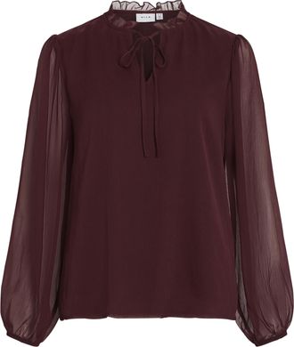 Vila Vifalia V-Neck Tie L/S Top - Noos