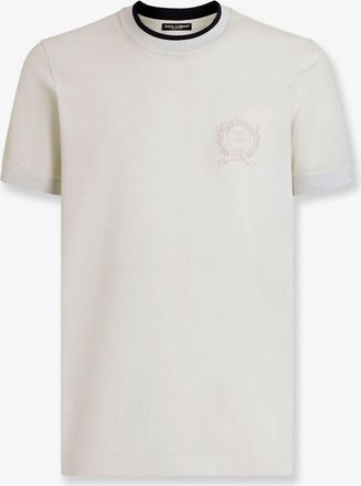 Dolce & Gabbana Technical fabric T-shirt with front embroidery - DOLCE & GABBANA - gender_Man