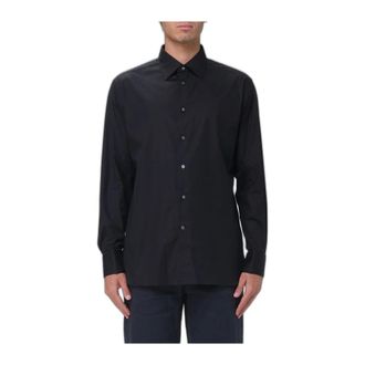 Ermenegildo Zegna Chemise Popeline Stretch Basique - Homme - Chemises - Noir - Taille: XL