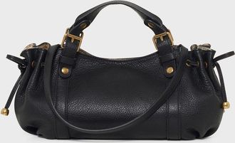 Gerard Darel Mini sac &agrave; main en cuir grain&eacute; int&eacute;rieur m&eacute;tallis&eacute;- 12H