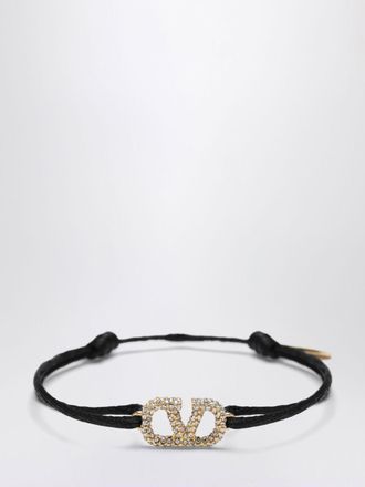 Valentino Garavani Verstellbares Armband VLogo Signature mit Kristallen