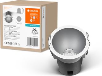 Ledvance SPOT TWIST Einbau-Downlight, silber, 5W, 400lm, 830 WT, 70mm Durchmesser, warmweiße Lichtfarbe, bis zu 90% Energieersparnis im Vergleich zu Halogen-Do