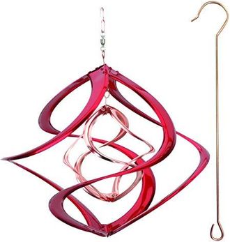 Red Carpet Studios 91092 Cosmix Helix Windspiel, Deluxe mit Aufhänger, Rot und Kupfer-Finish, 35,6 cm