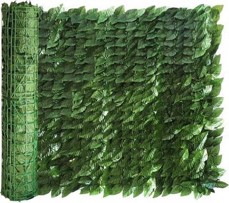 Evergreen Immergr&uuml;ne k&uuml;nstliche k&uuml;nstliche Hecke mit gr&uuml;nen edera Bl&auml;ttern 1x3m Garten Deluxe Kollektion