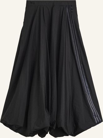 Yohji Yamamoto Y-3 Nylon Ballonrock, 3-Streifen, Farbverlauf schwarz